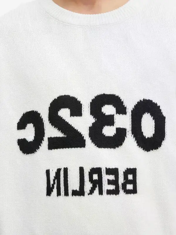 032C Graphic-print Crew-neck Sweater