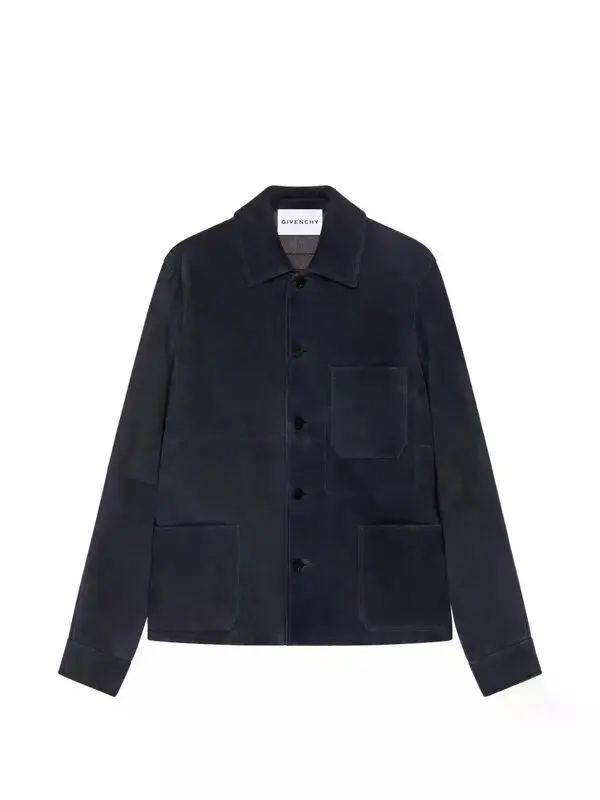 Givenchy Couture Seam Overshirt In Suede