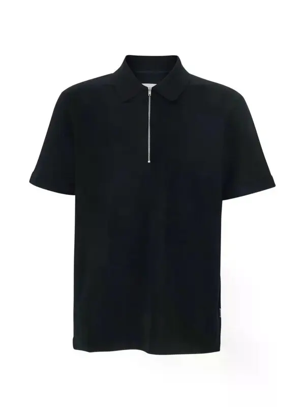 JIL SANDER Zip Polo Shirt - Black