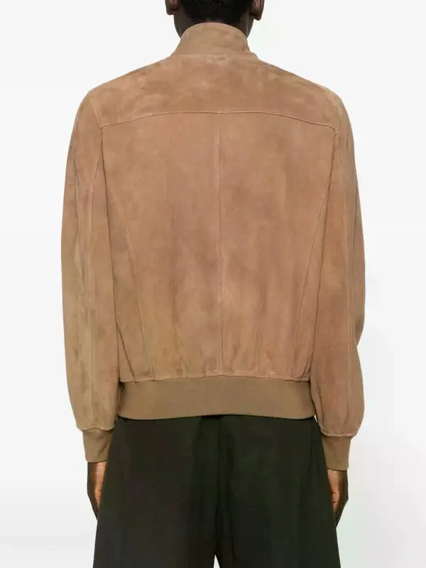 Boglioli Suede Zip-up Bomber Jacket