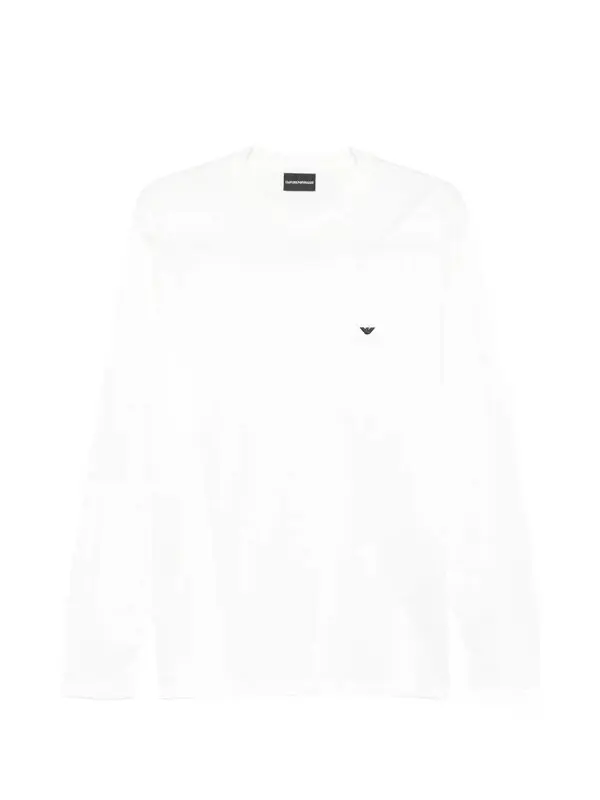Emporio Armani Long-sleeved Logo T-shirt - White
