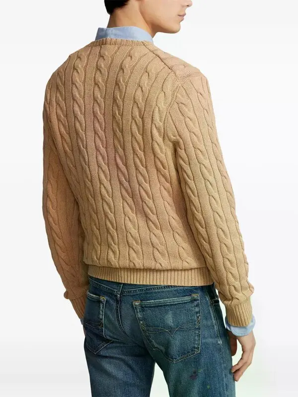 Polo Ralph Lauren Cable-knit Logo-embroidered Sweater