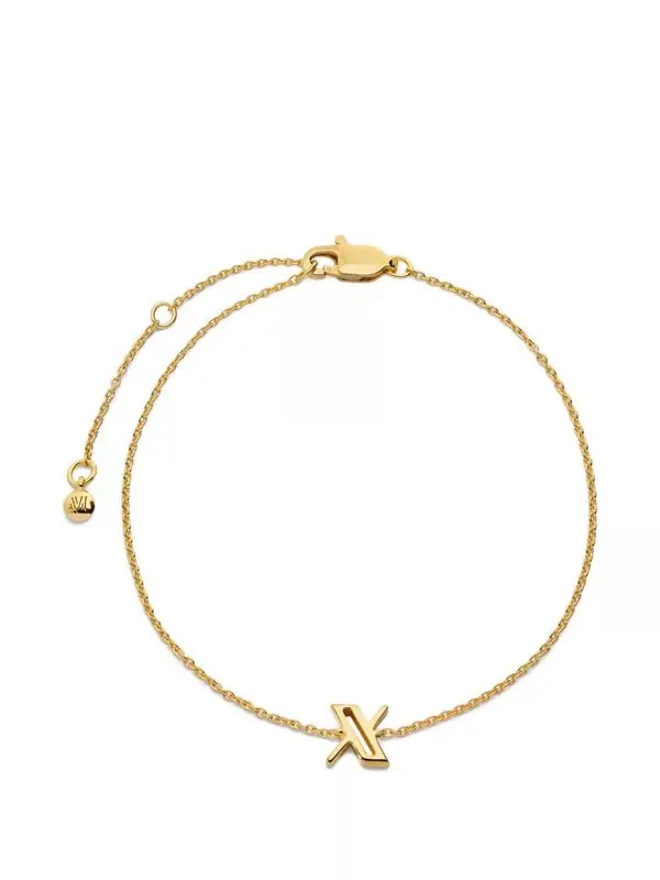 Monica Vinader Initial X Chain Bracelet - Gold