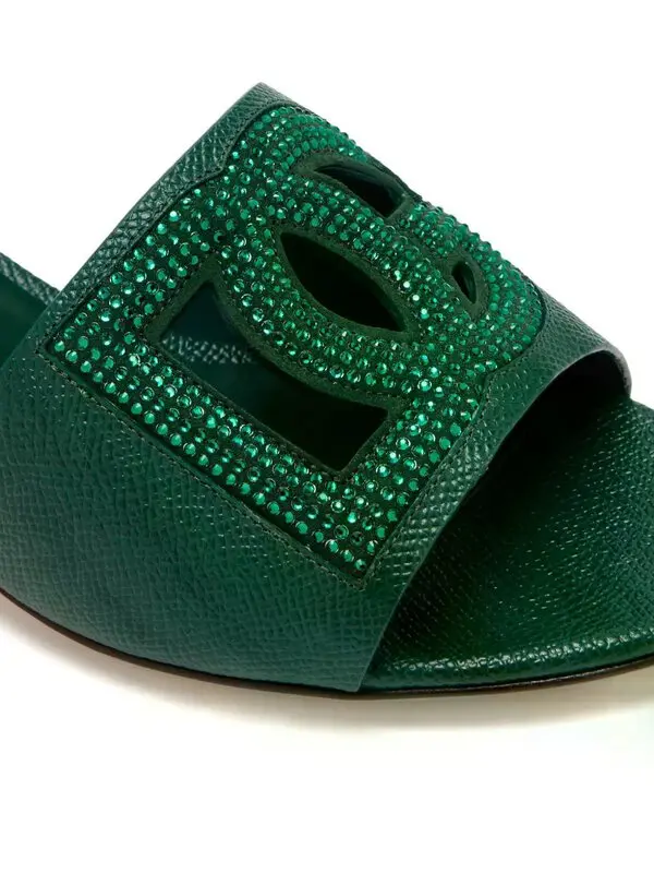 Dolce & Gabbana Embellished Logo Mules