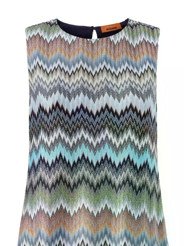 Missoni Chevron-pattern Mini Dress - Blue