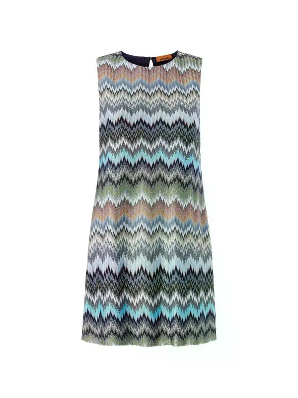 Missoni Chevron-pattern Mini Dress - Blue