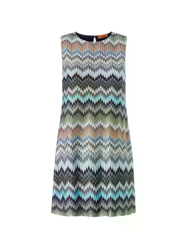 Missoni Chevron-pattern Mini Dress - Blue