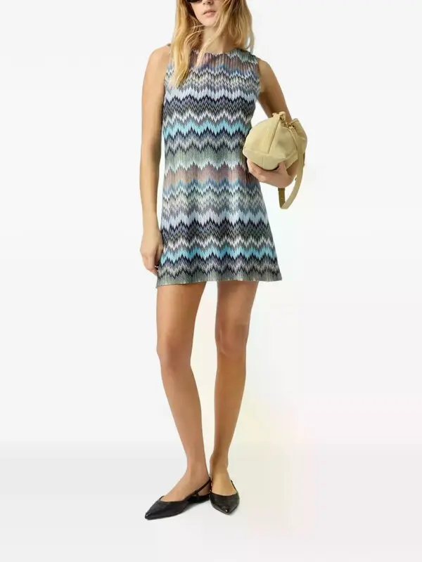 Missoni Chevron-pattern Mini Dress - Blue