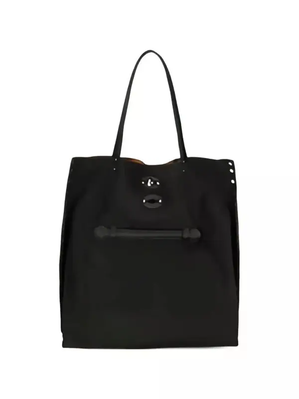 ZANELLATO Medium Amoretto Stud-detail Tote Bag - Black
