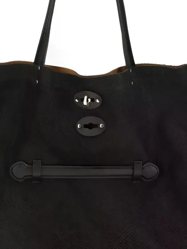ZANELLATO Medium Amoretto Stud-detail Tote Bag - Black