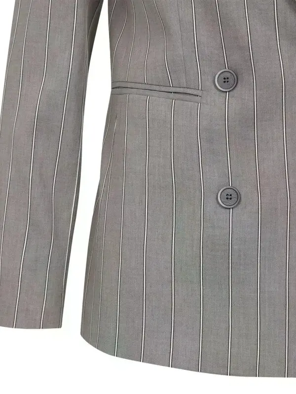 Peserico Striped Double-breasted Blazer