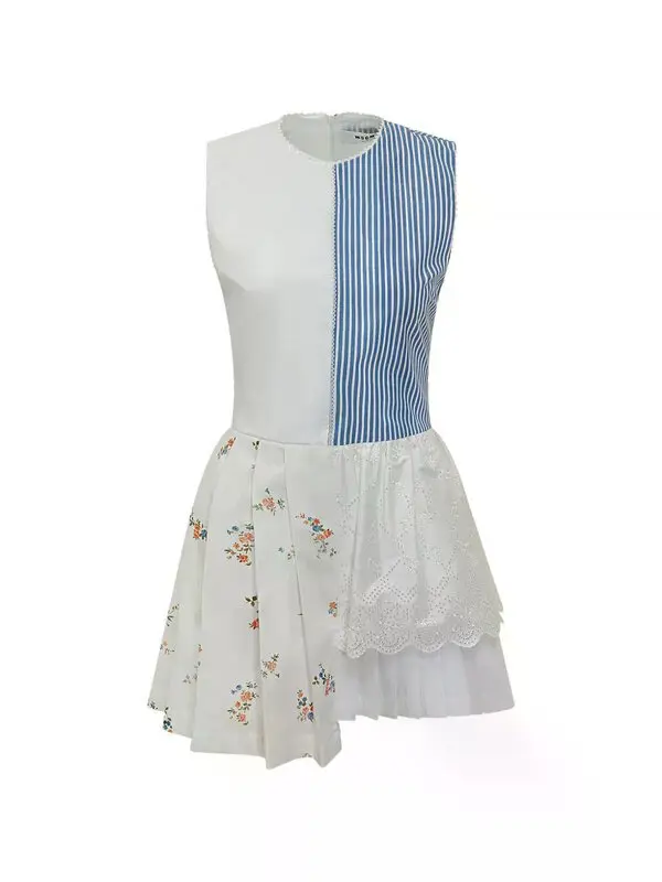 MSGM Striped Floral Dress