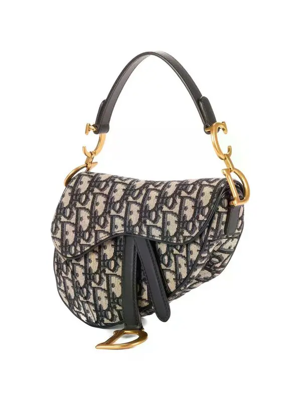 Dior Mini Saddle Bag - Neutrals