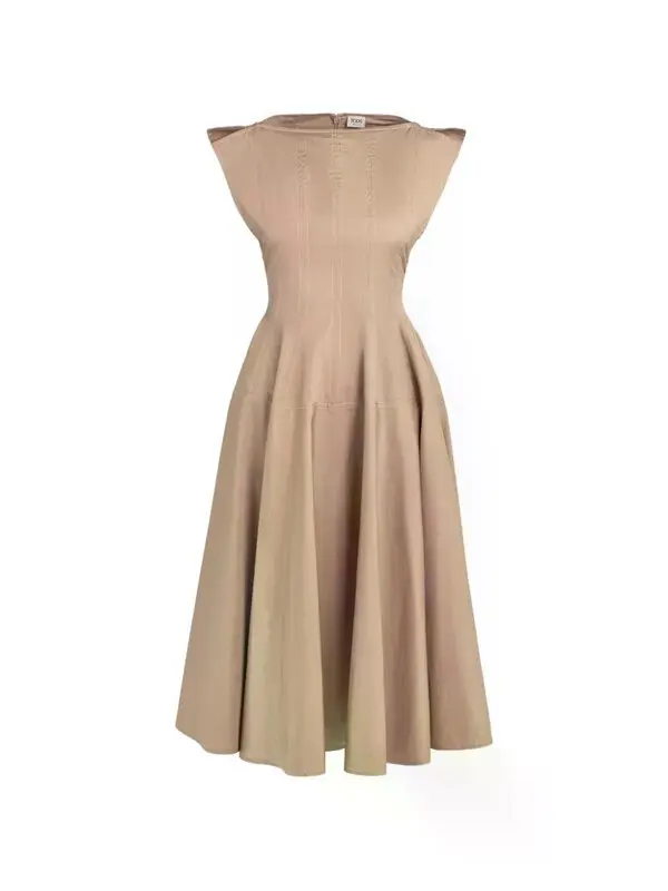 TOD'S A-line Midi Dress - Neutrals