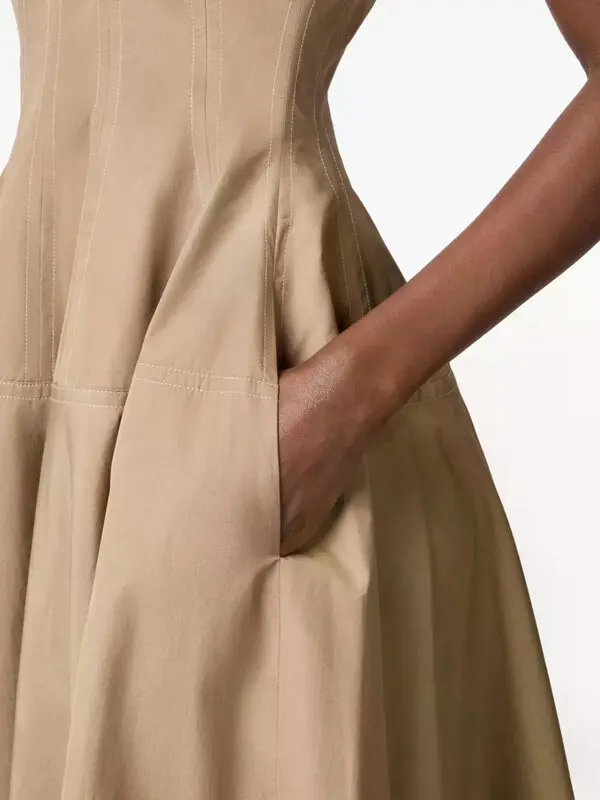 TOD'S A-line Midi Dress - Neutrals