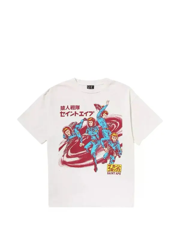 A BATHING APE Squadron Graphic T-shirt - White
