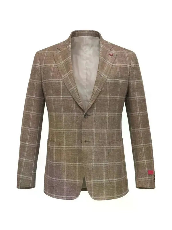 Isaia Single-breasted Plaid Blazer