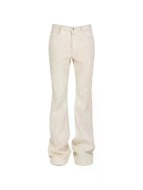 Rick Owens Bolans Flared Denim Trousers - Neutrals