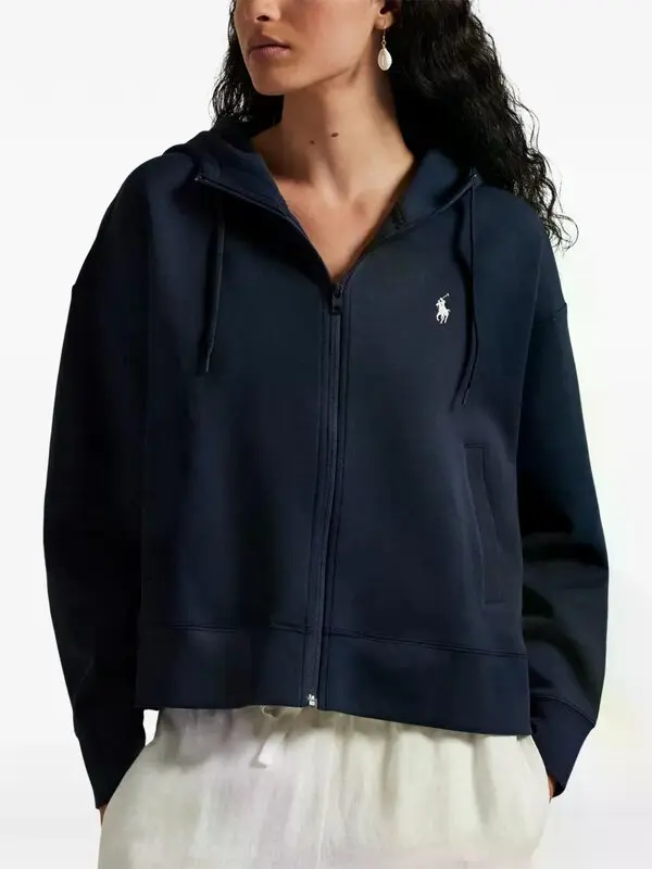 Polo Ralph Lauren Logo-detail Zip-up Hoodie - Blue