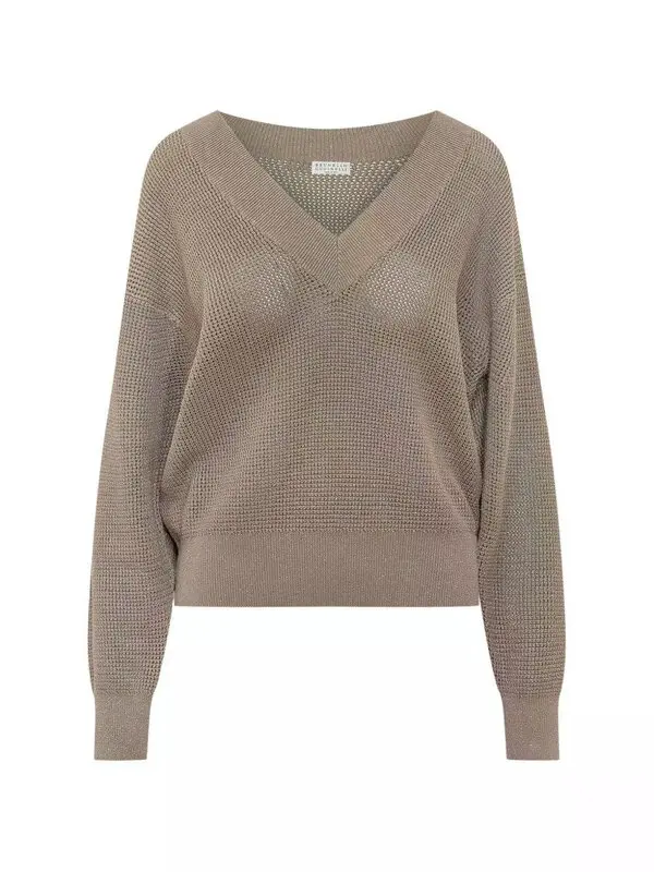 Brunello Cucinelli V-neck Fine Knit Sweater