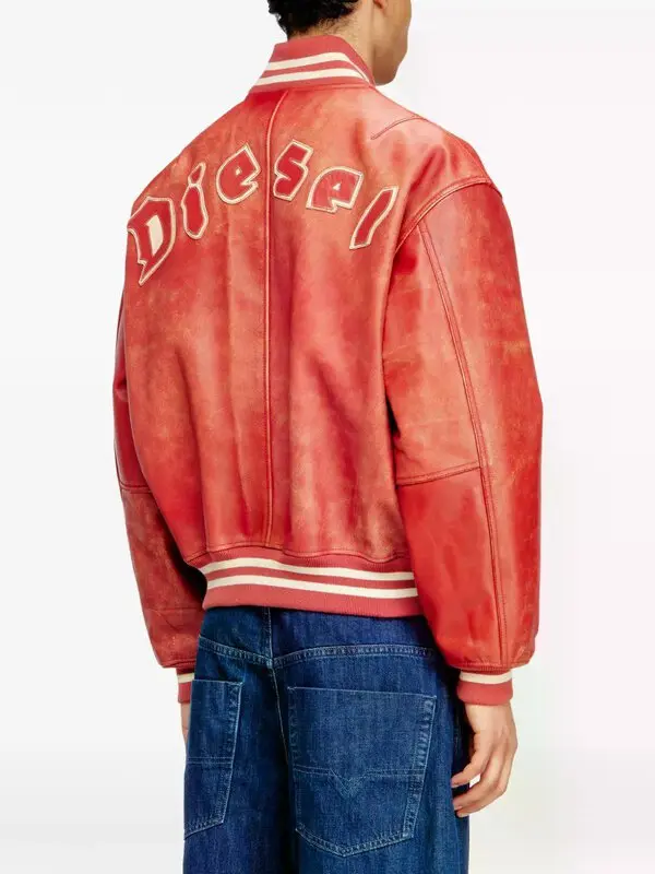 DIESEL Leather Bomber Jacket