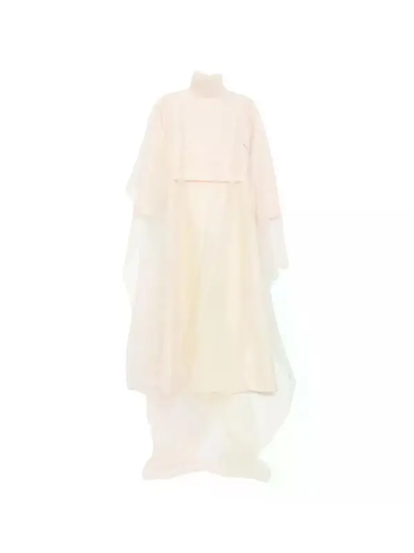SHATHA ESSA Gathered Neck Tulle Dress