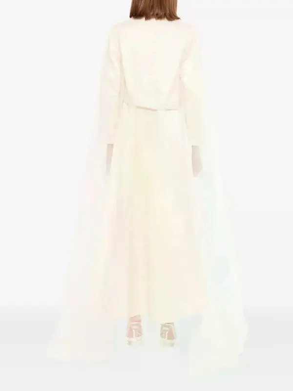 SHATHA ESSA Gathered Neck Tulle Dress