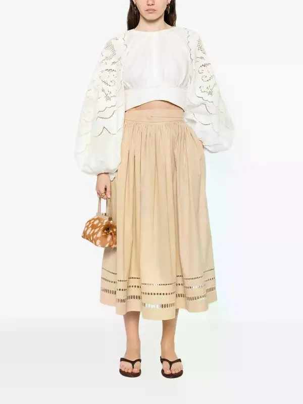 Ermanno Scervino Tie-waist Midi Skirt - Neutrals