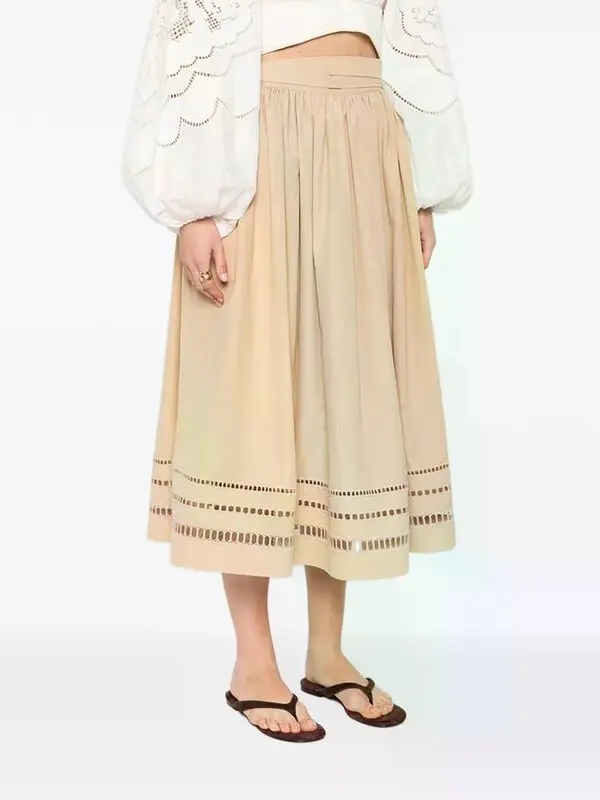 Ermanno Scervino Tie-waist Midi Skirt - Neutrals