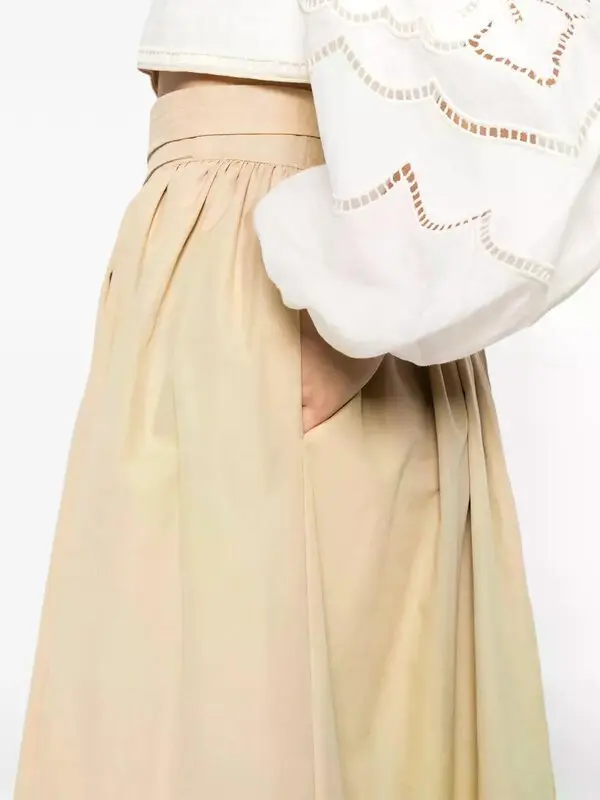Ermanno Scervino Tie-waist Midi Skirt - Neutrals