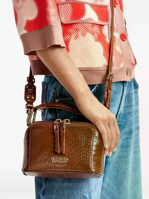 Essentiel Antwerp Croco-effect Shoulder Bag