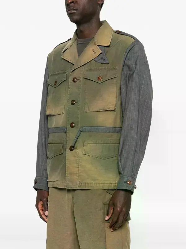 KHOKI Panelled Pinstripe Jacket