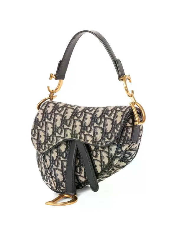 Dior Mini Saddle Oblique Shoulder Bag - Neutrals