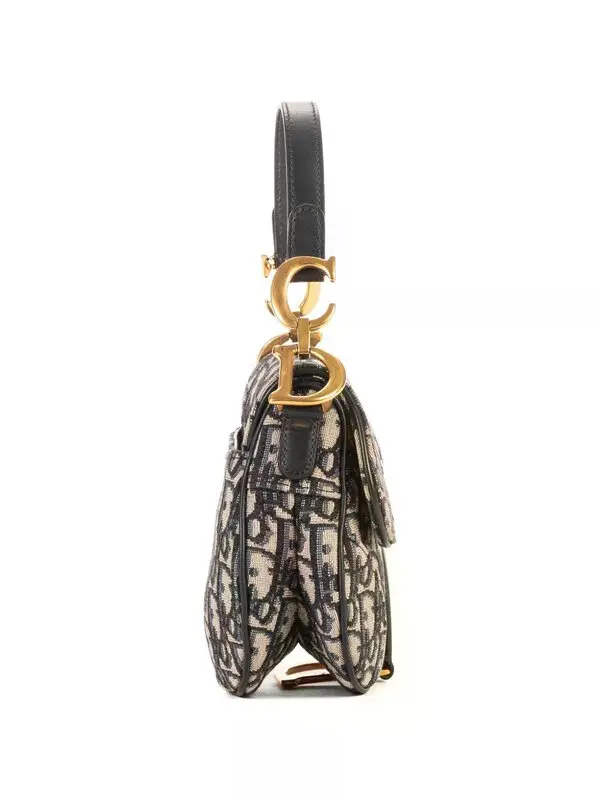 Dior Mini Saddle Oblique Shoulder Bag - Neutrals