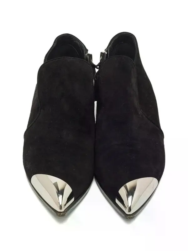 Miu Miu Metallic-toe Ankle Boots