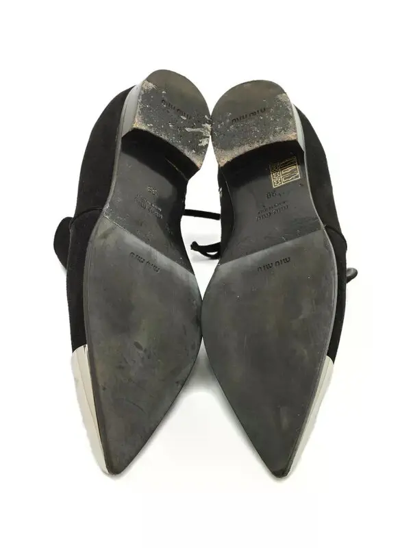 Miu Miu Metallic-toe Ankle Boots
