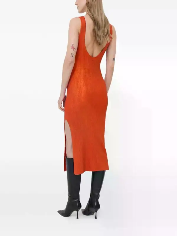 Patrizia Pepe Split Ribbed Midi Dress
