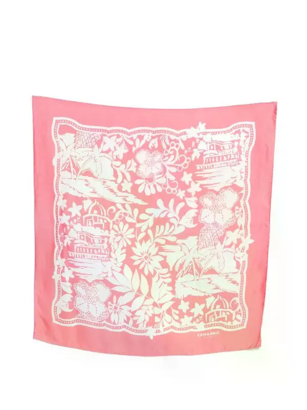 ERMANNO FIRENZE Floral-print Scarf - Pink