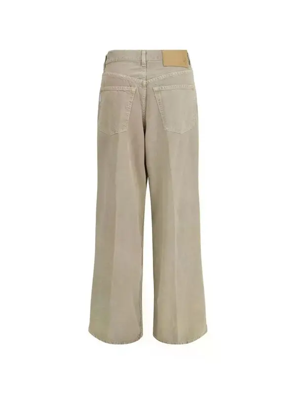 HAIKURE Pleated Wide-leg Jeans - Neutrals
