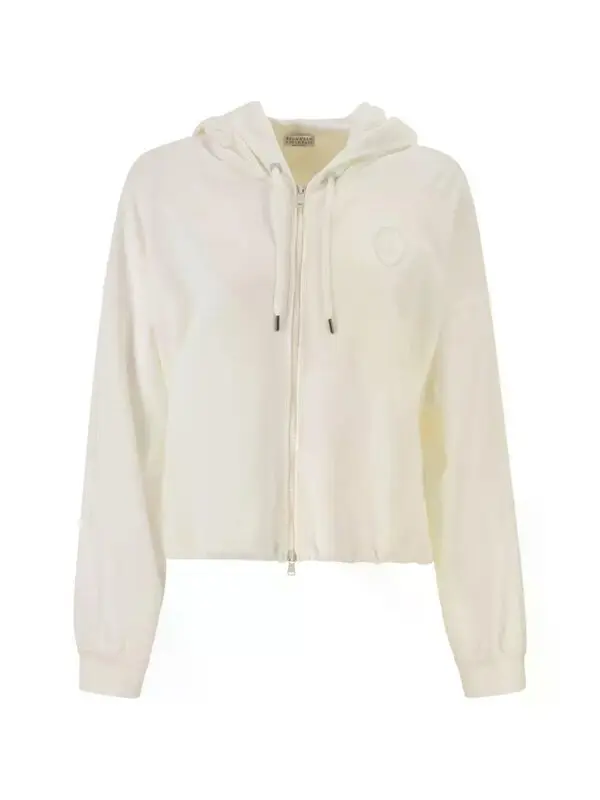 Brunello Cucinelli Cotton Jersey Zip-up Hoodie - Neutrals