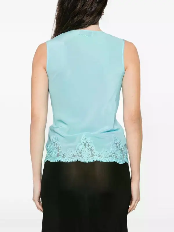 ERMANNO FIRENZE Lace-detail V-neck Top