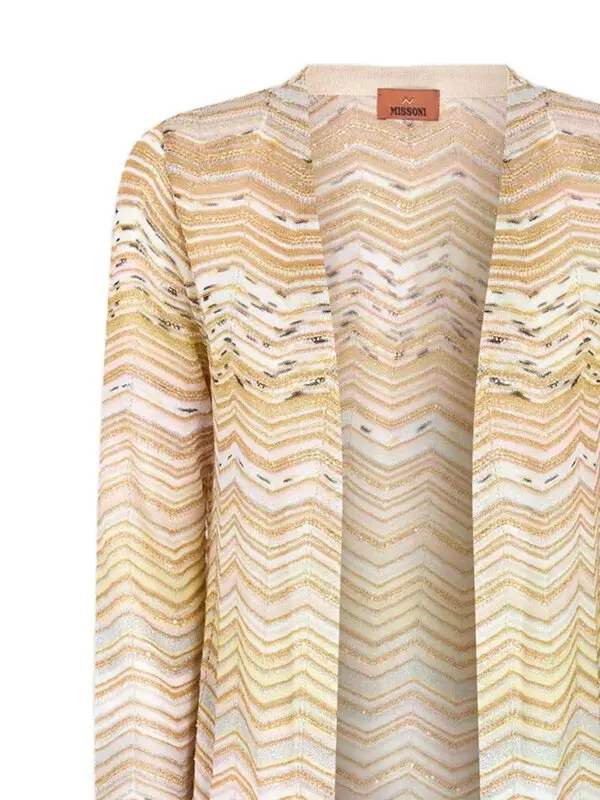Missoni Zigzag Pattern Long Cardigan - Neutrals