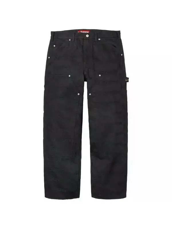 Supreme Logo-jacquard Double-knee Straight Leg Jeans