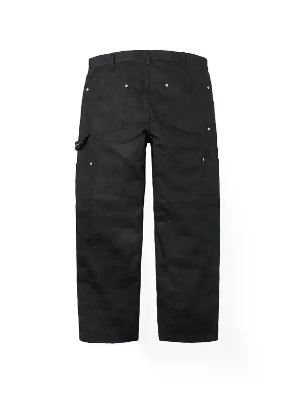 Supreme Logo-jacquard Double-knee Straight Leg Jeans