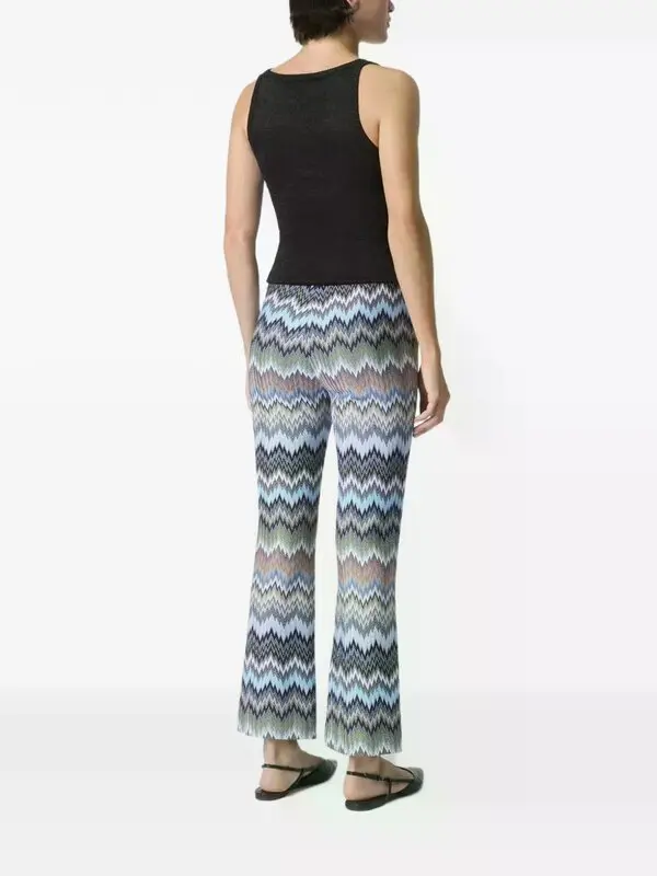 Missoni Chevron Flared Trousers - Blue