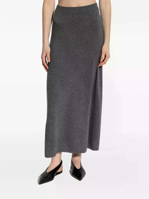 LISA YANG Knitted Midi Skirt - Grey
