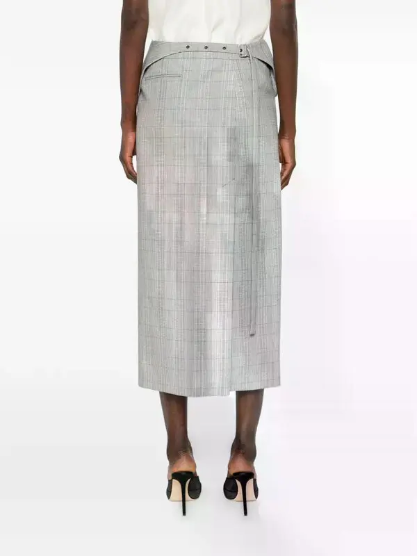 Victoria Beckham Checked Wrap Skirt