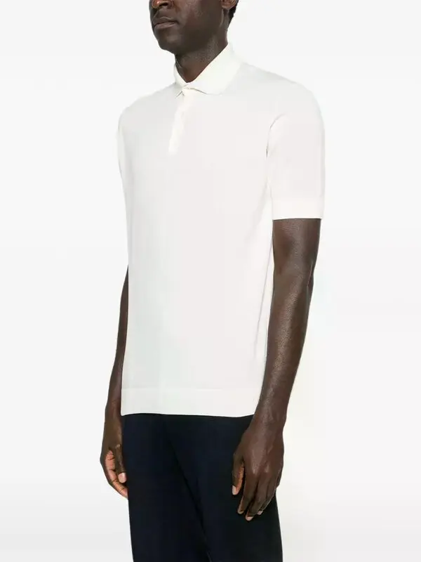 LARDINI Short-sleeve Polo Shirt - White