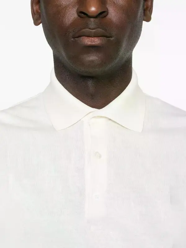LARDINI Short-sleeve Polo Shirt - White