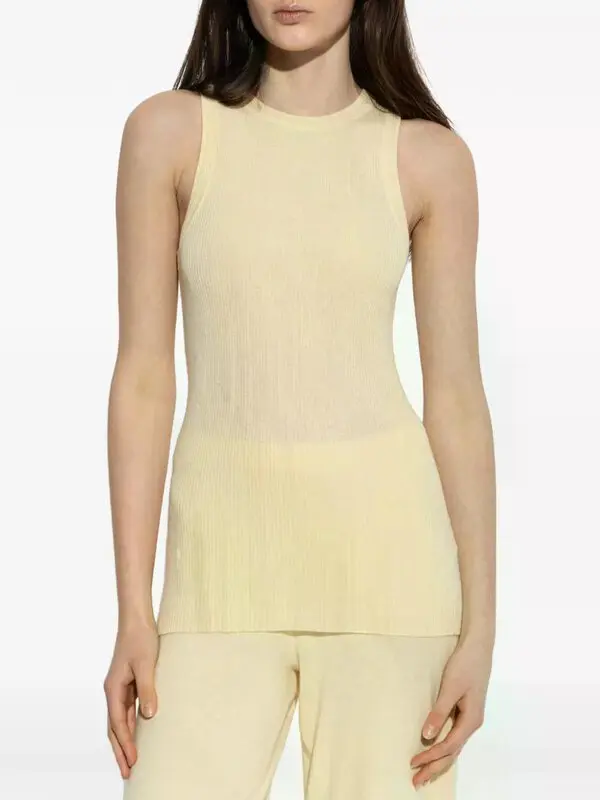 LISA YANG Amya Ribbed Top - Yellow